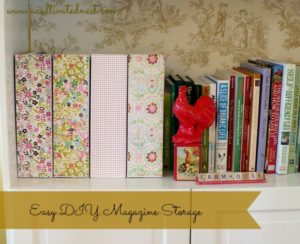 DIY Pretty Magazine Storage Boxes