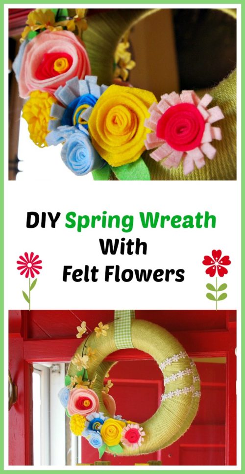 Easy DIY Spring Wreath With Felt Flowers