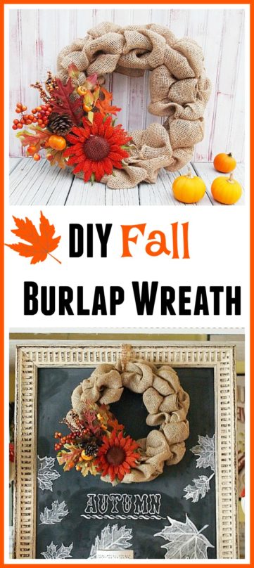 My DIY Fall Burlap Wreath