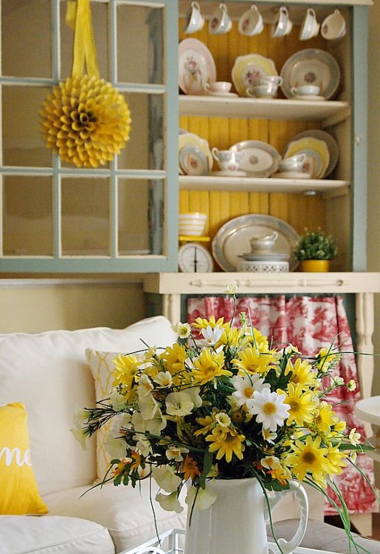 Happy Yellow Living Room Decor - A Cultivated Nest