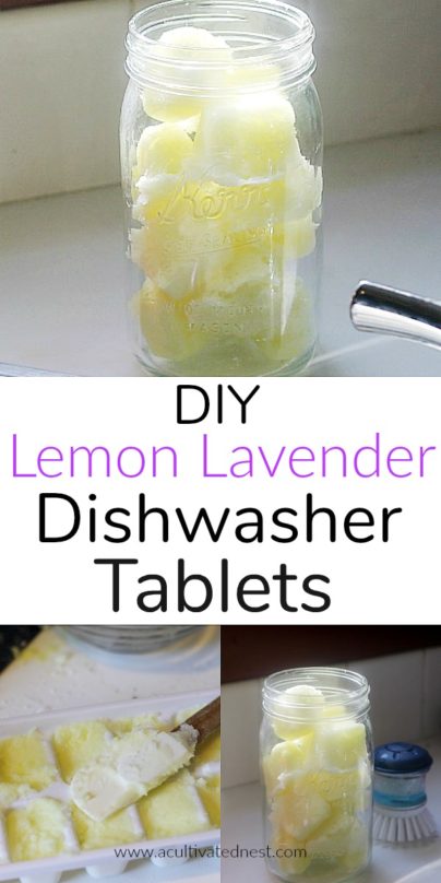 Homemade Lemon Lavender Dishwasher Tablets