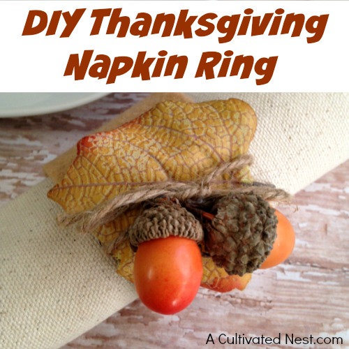 Cute DIY Thanksgiving Napkin Ring