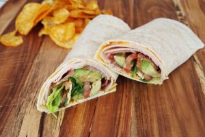 Bacon Turkey Club Wrap- Easy Lunch Recipe with Bacon and Avocado!