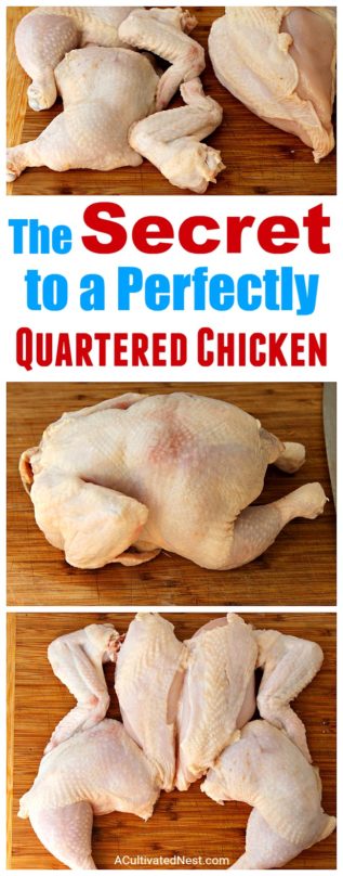 How to Quarter a Whole Chicken and Save Money- A Cultivated Nest