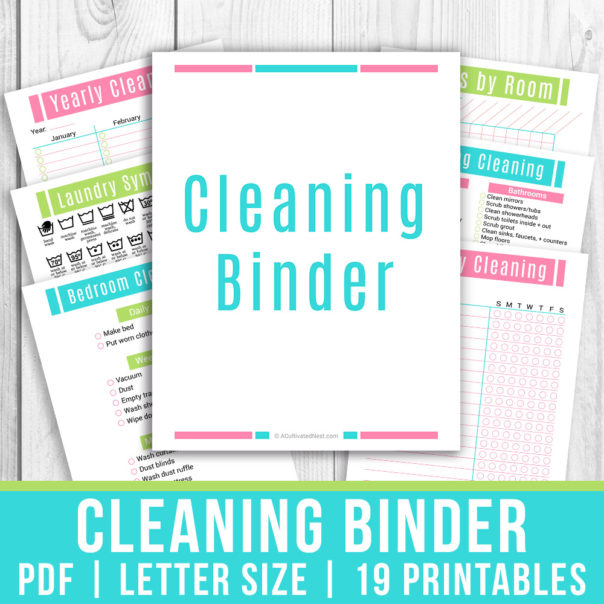 Printable Cleaning Binder - A Cultivated Nest