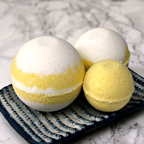DIY Lemon Swirl Bath Bombs- Easy Homemade Gift- A Cultivated Nest