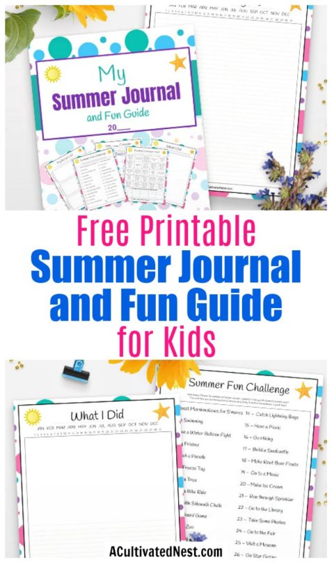 Free Printable Summer Journal for Kids- A Cultivated Nest