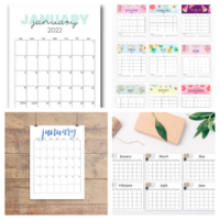 20 Handy Free Printable 2022 Calendars- A Cultivated Nest