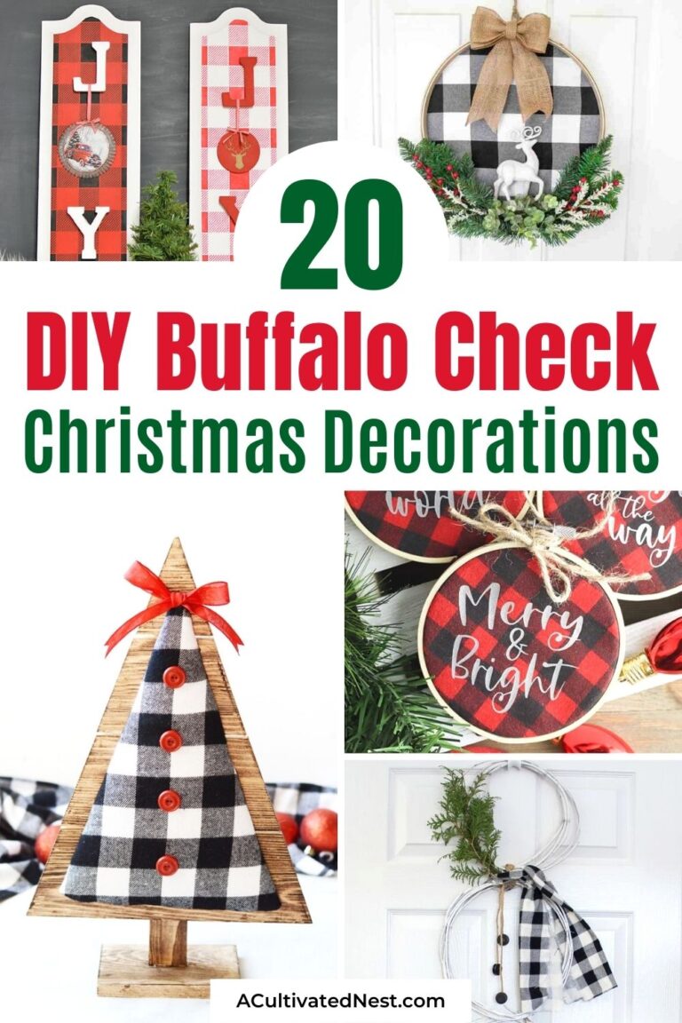 20 Gorgeous DIY Buffalo Check Christmas Decorations- A Cultivated Nest