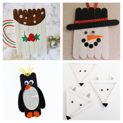 16 Fun Winter Craft Stick Kids Crafts- A Cultivated Nest