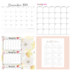 24 Free Printable 2023 Calendars- A Cultivated Nest