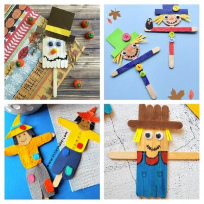 24 Adorable Fall Scarecrow Crafts for Kids- A Cultivated Nest
