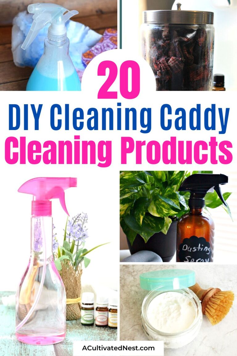20 DIY Cleaning Caddy Products- A Cultivated Nest