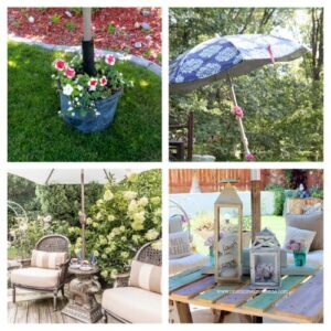 16 Pretty Patio Umbrella DIY Projects- A Cultivated Nest