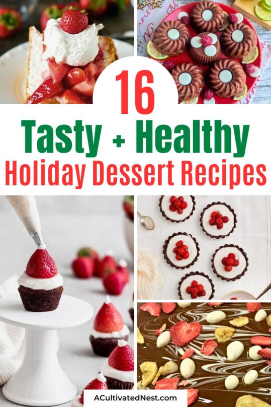 24 Tasty and Healthy Holiday Dessert Recipes- A Cultivated Nest