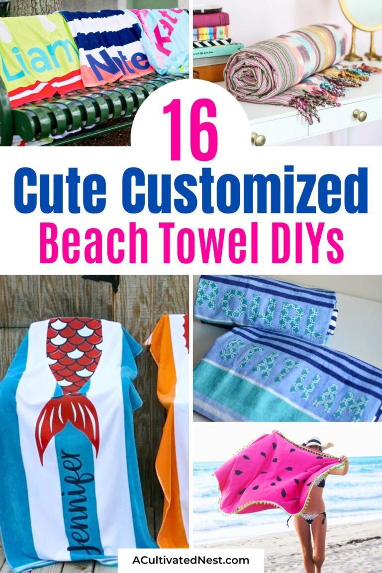 16 Cute Customized Beach Towel DIYs - A Cultivated Nest