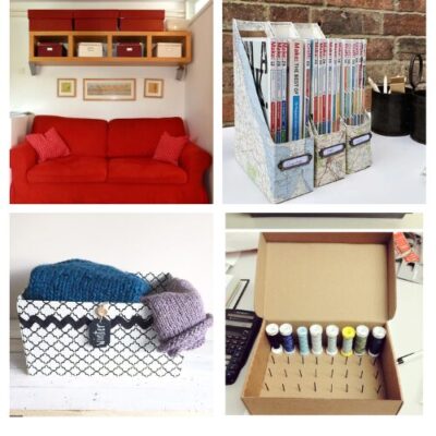 16 Easy DIY Organizers Made from Cardboard and Cereal Boxes
