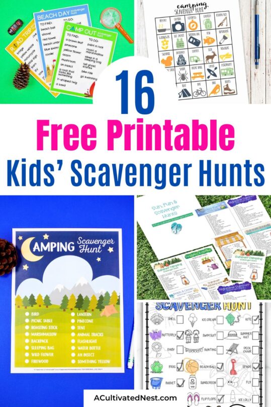 16 Free Printable Scavenger Hunts for Kids- A Cultivated Nest