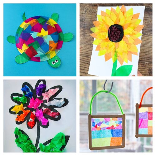 28 Fun and Creative Tissue Paper Kids Crafts- A Cultivated Nest